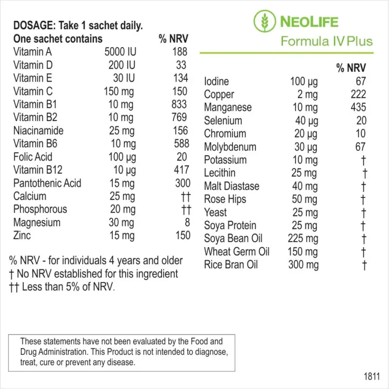 Formula IV Plus by 60 Sachets